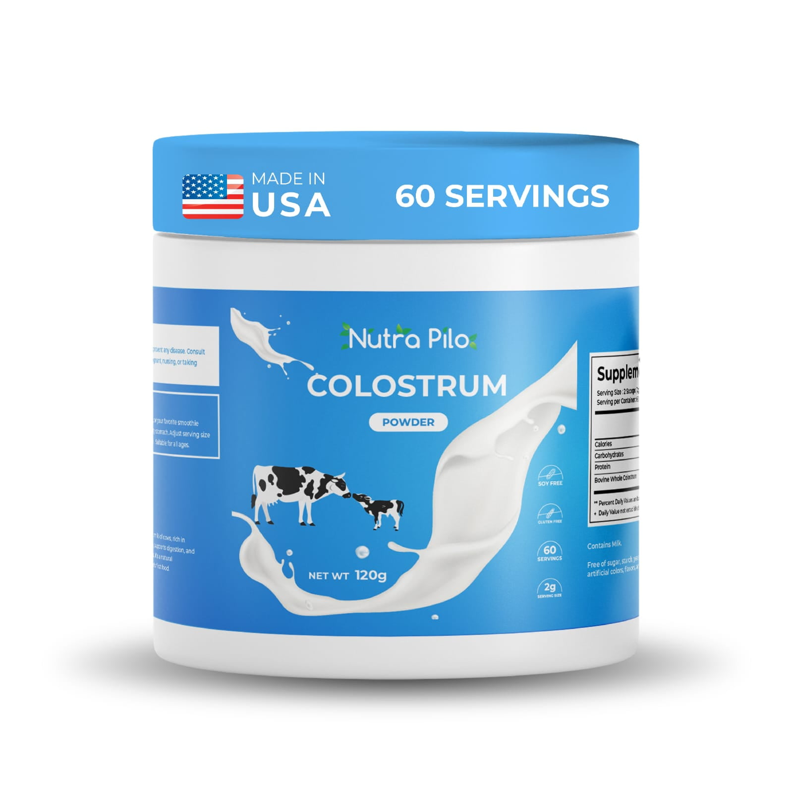 Colostrum Supplement for Gut Health - Natural IgG Pure Whole Bovine ...