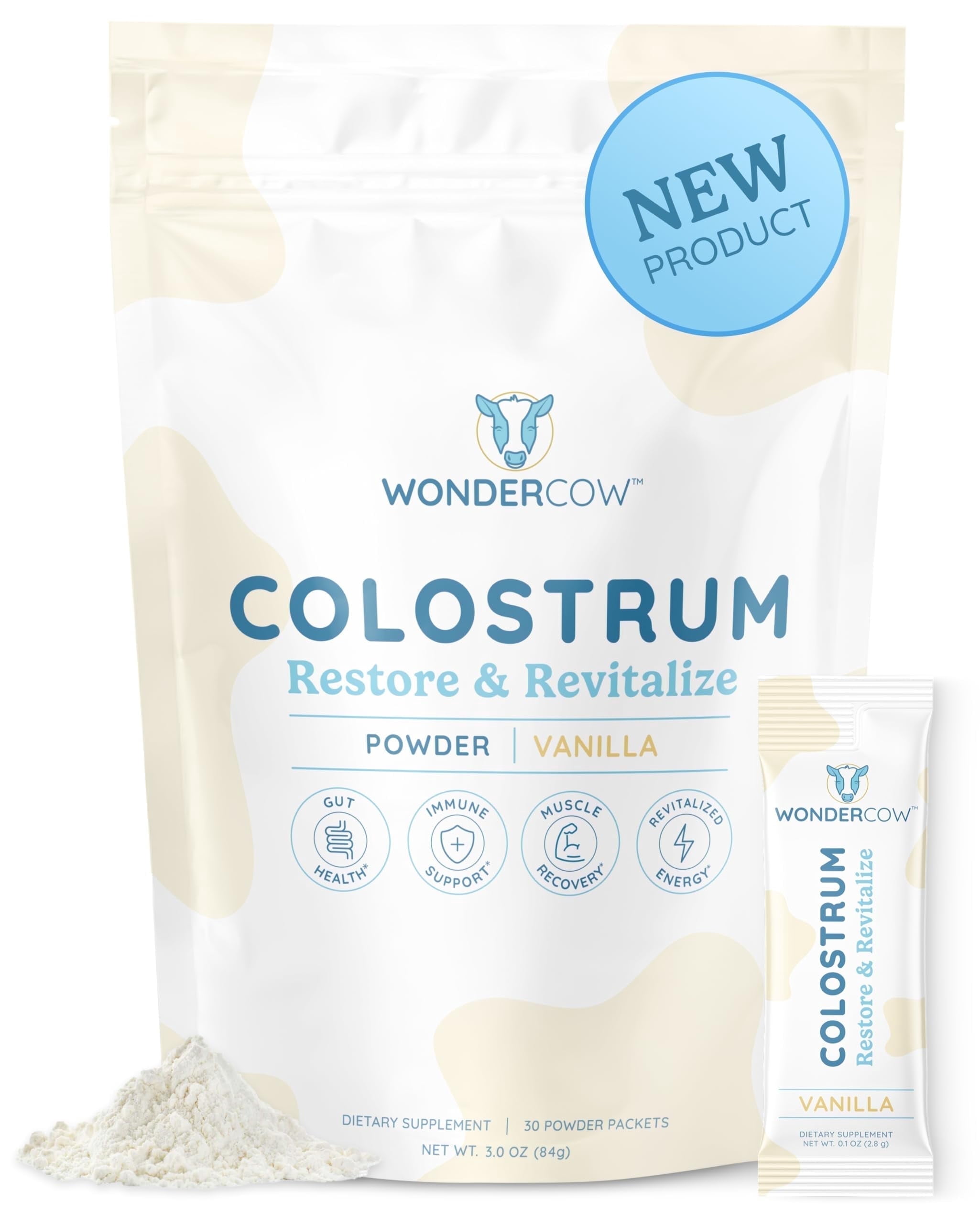 WonderCow Colostrum Supplement Powder for Gut Health, Immune Support ...