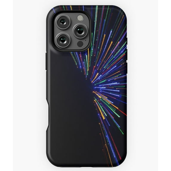 Colour Burst Lines Abstract Art Light Phone Case for iPhone 16 15 14 13 ...