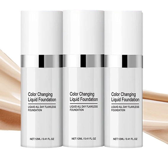 Colour Changing Foundation, Flawless Color Changing Liquid Foundation ...
