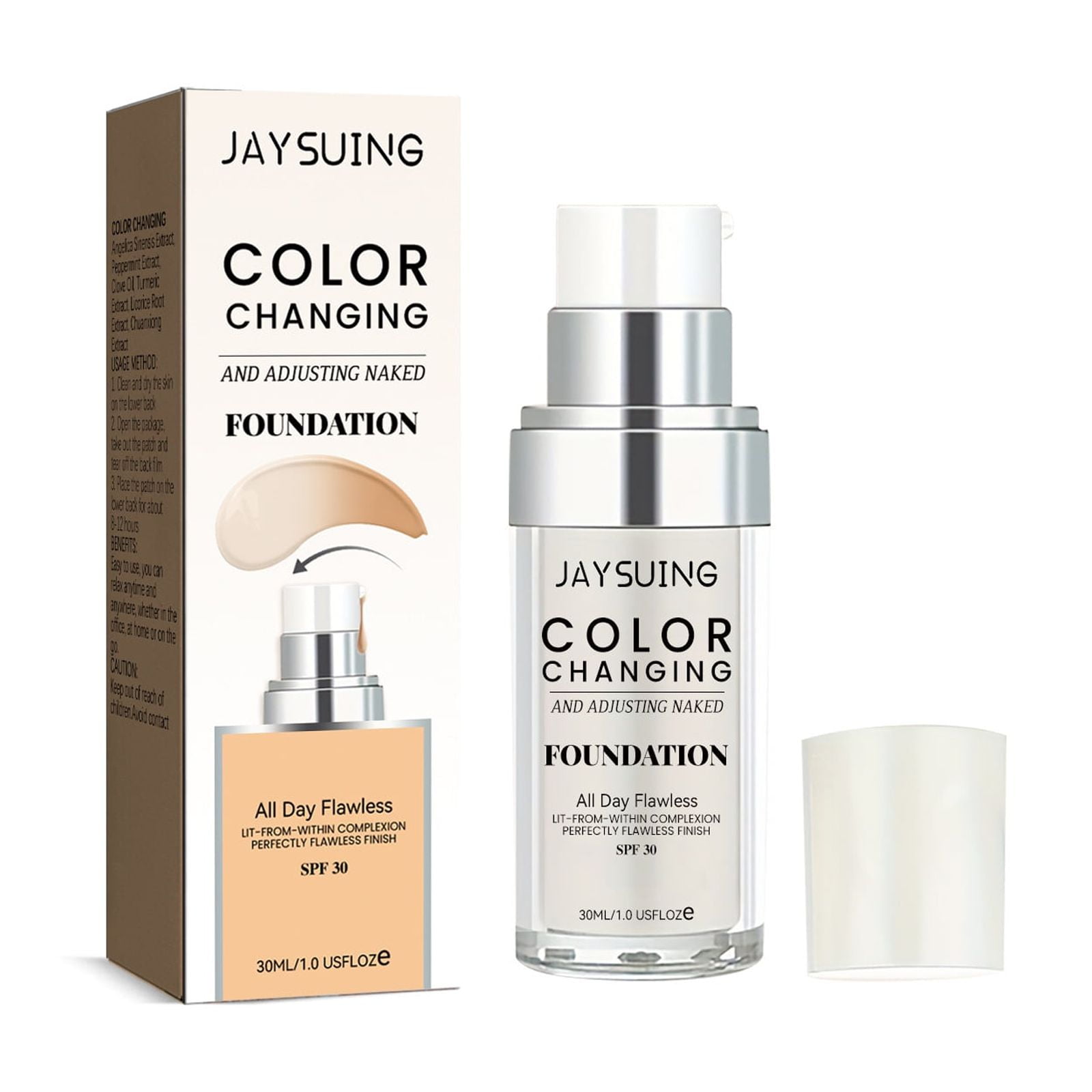 Colour-Changing Foundation for Mature Skin, Flawless Foundation Make-Up ...
