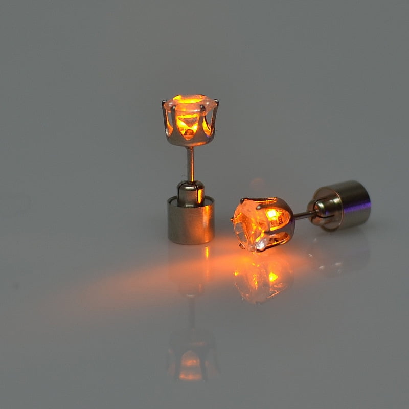 Colour Changing Light Emitting Led Earrings,Glowing Ear Studs Blinking ...