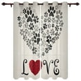 Colour Dog Paw Print Window Curtains Curtains for Living Room rative ...