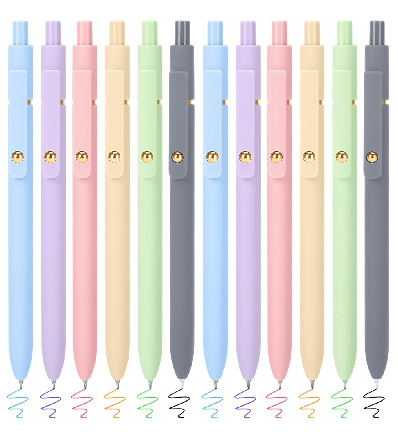 Colour Fountain Pen, 12 Colour Neutral Pens, Medium Tip 0.7 mm, Smooth ...