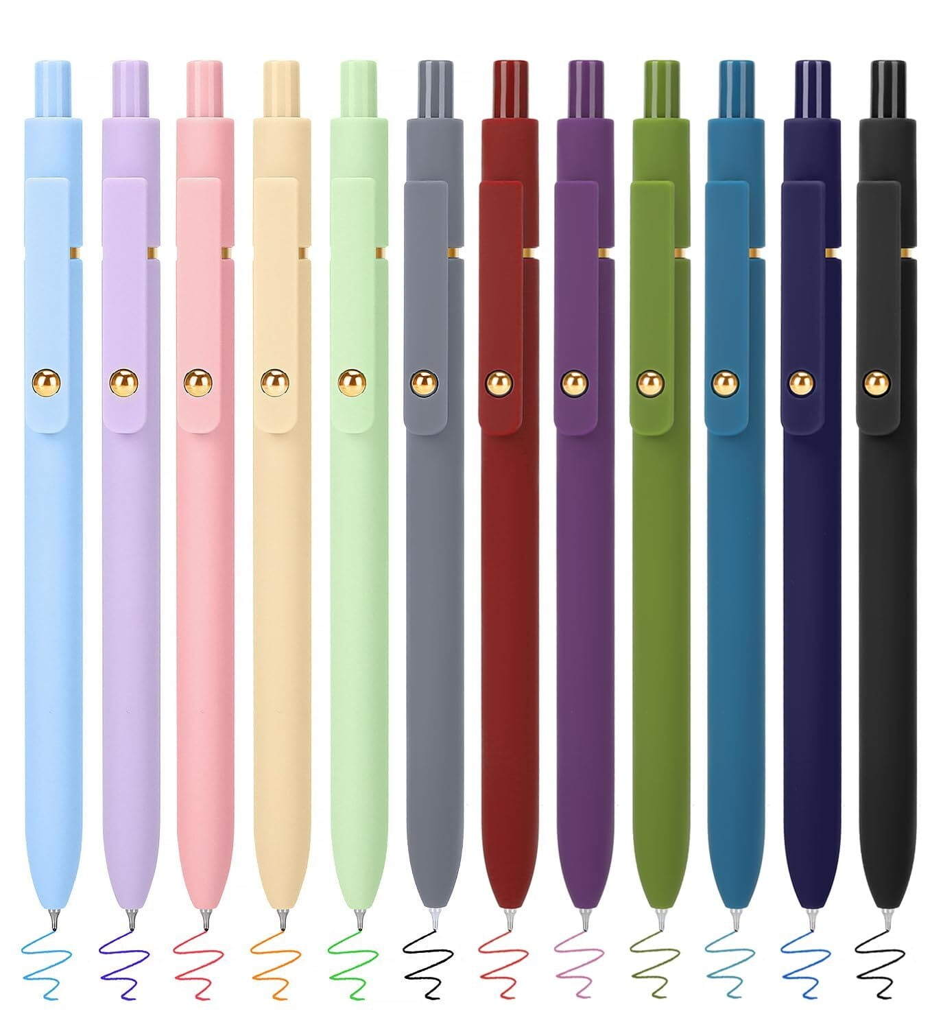 Colour Fountain Pen, 12 Colour Neutral Pens, Medium Tip 0.7 mm, Smooth ...