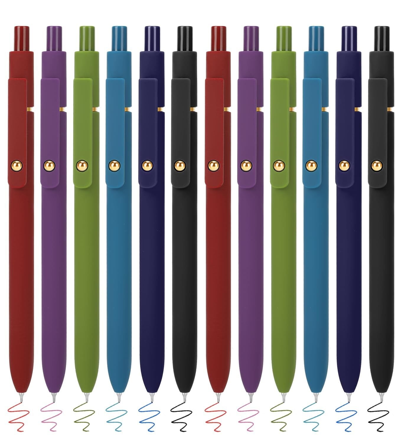 Colour Fountain Pen, 12 Colour Neutral Pens, Medium Tip 0.7 mm, Smooth ...