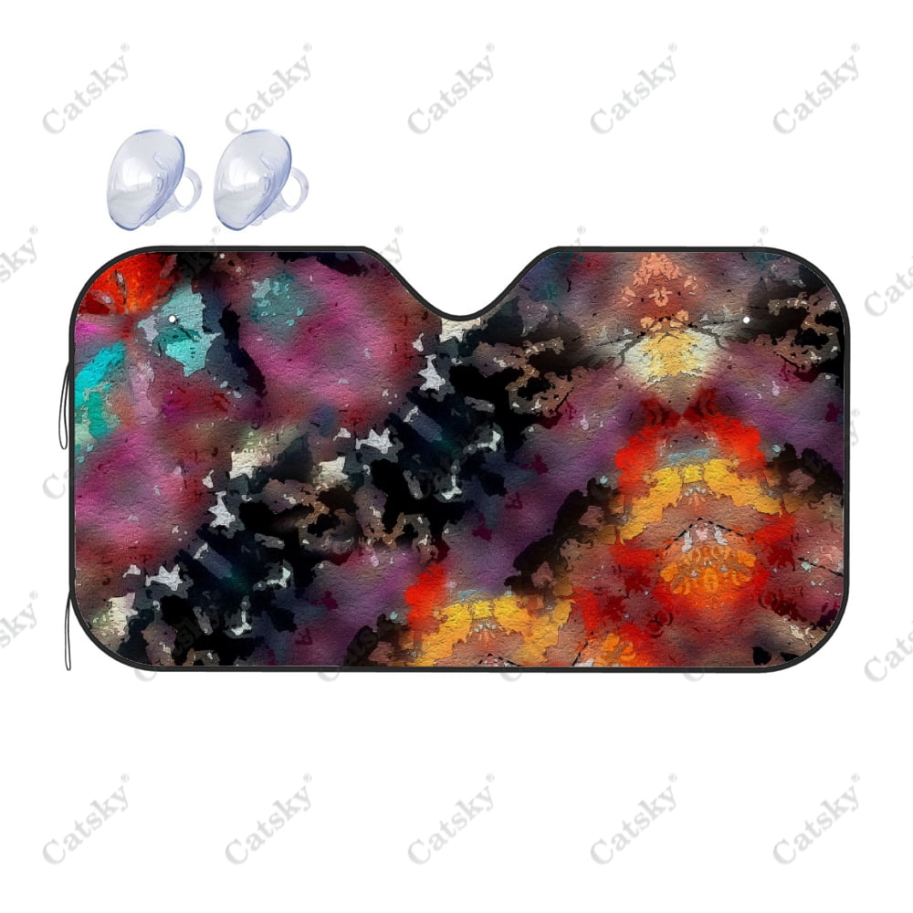 Colour Grunge Texture Auto Windshield Sun Shade Car Front Window Visor ...