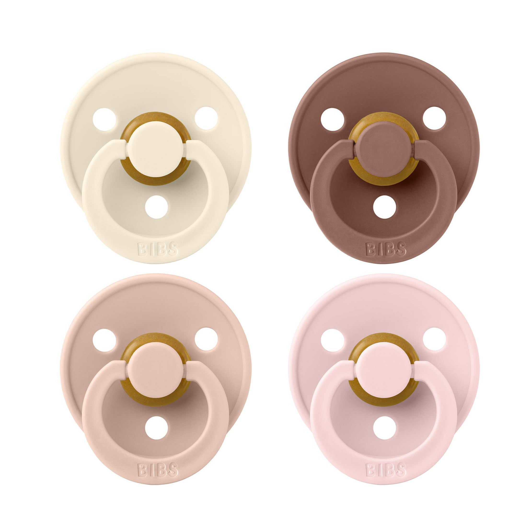 Colour Latex Pacifier - Size 1: 0-6 Months - Ivory/Blush/Woodchuck ...