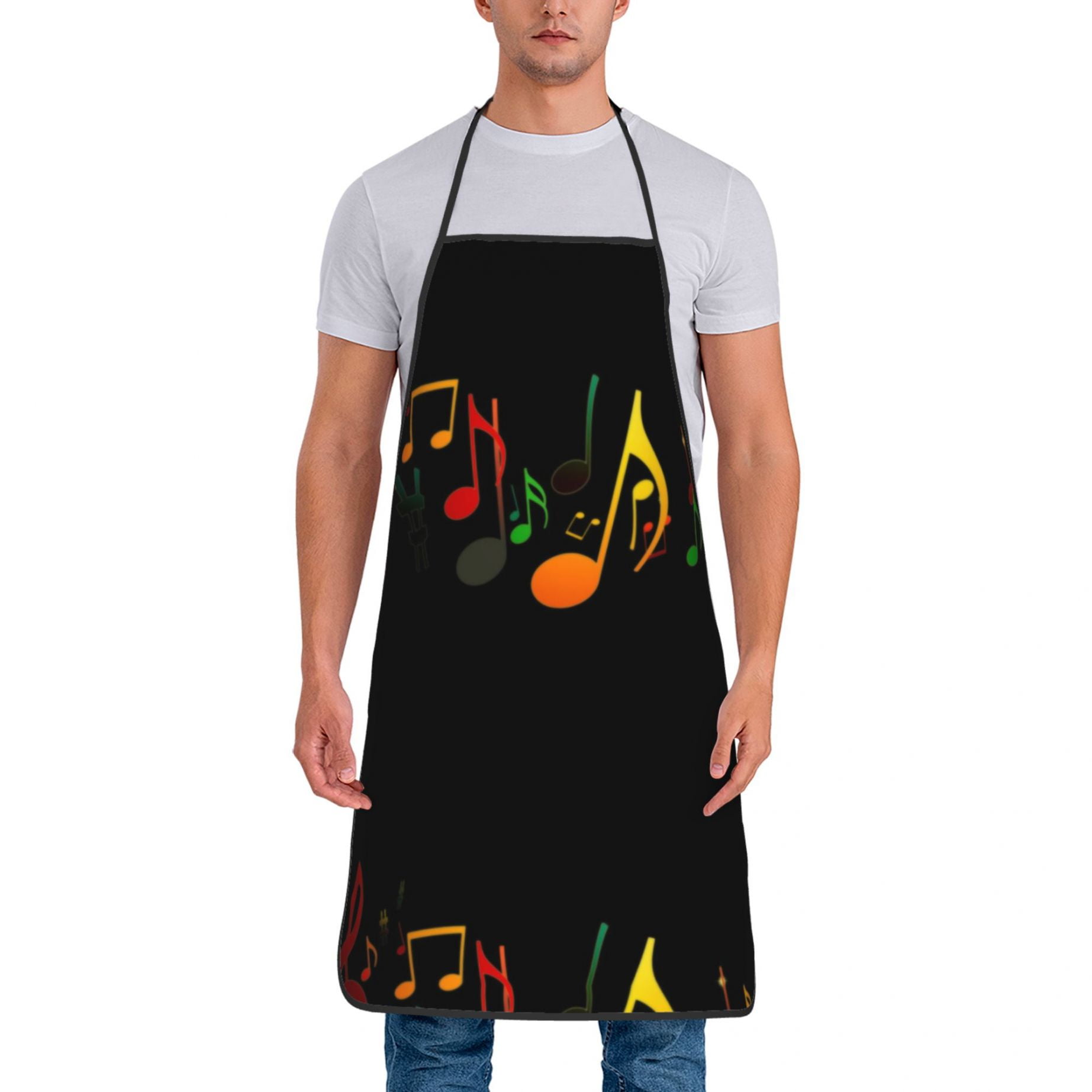 Colour Music Node Aprons for Women Men Waterproof Apron Kitchen Chef ...