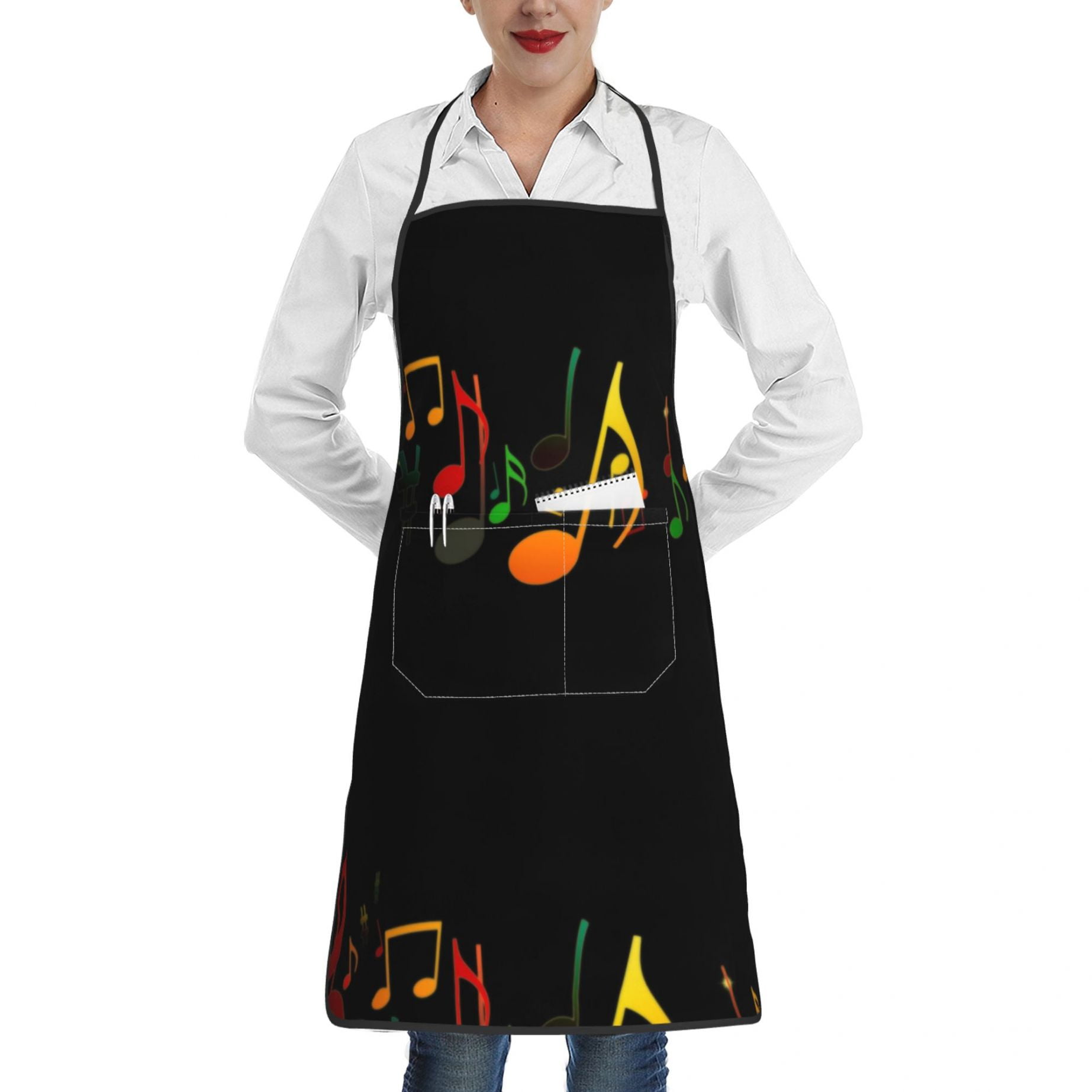 Colour Music Node Women'S And Men'S Kitchen Waterproof Apron, Common In ...