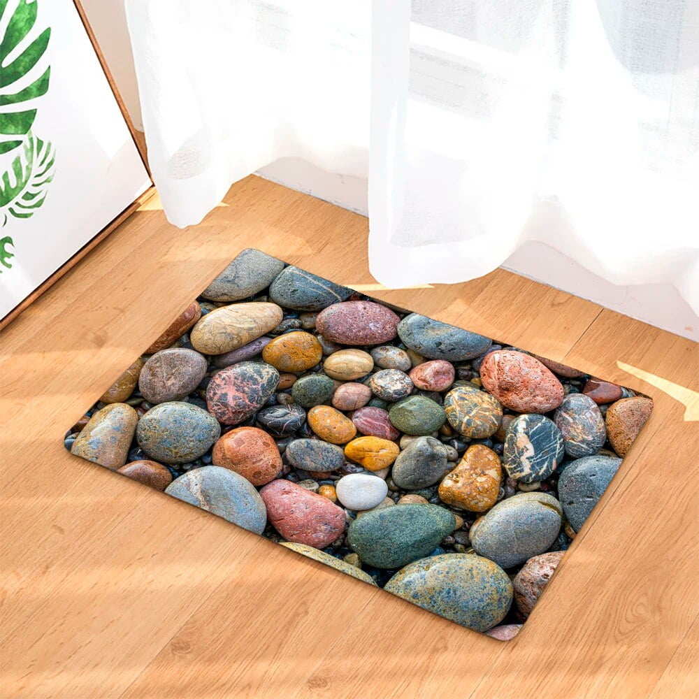 Colour Stone Pattern Bedroom Anti-Slip Mat Home Decor Doormat Kitchen ...