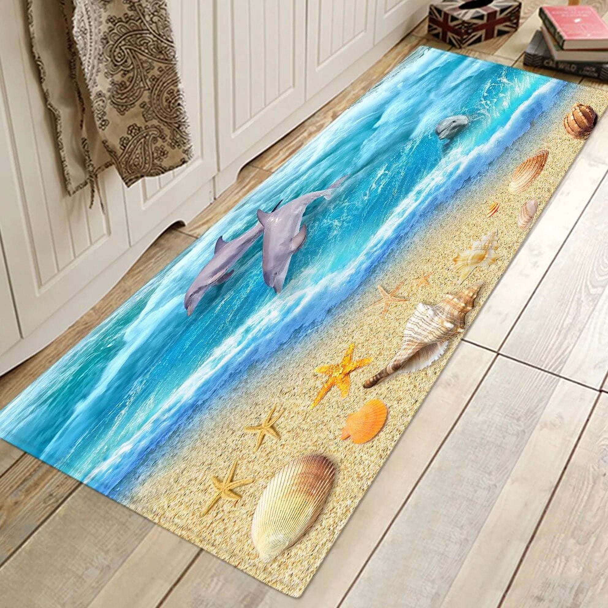 Colour Stone Pattern Kitchen Rug Anti-Slip Soft Carpet Home Decor ...