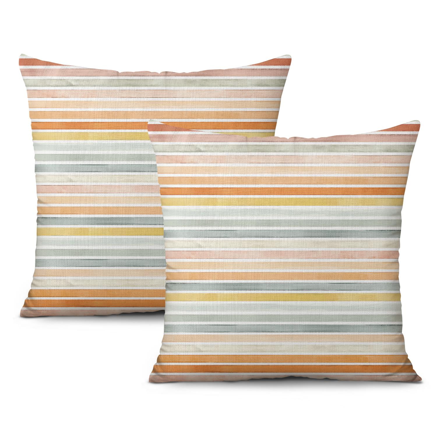 Colour Stripe Throw Pillow Covers Inserts & Covers,Soft Pillow Cas ...