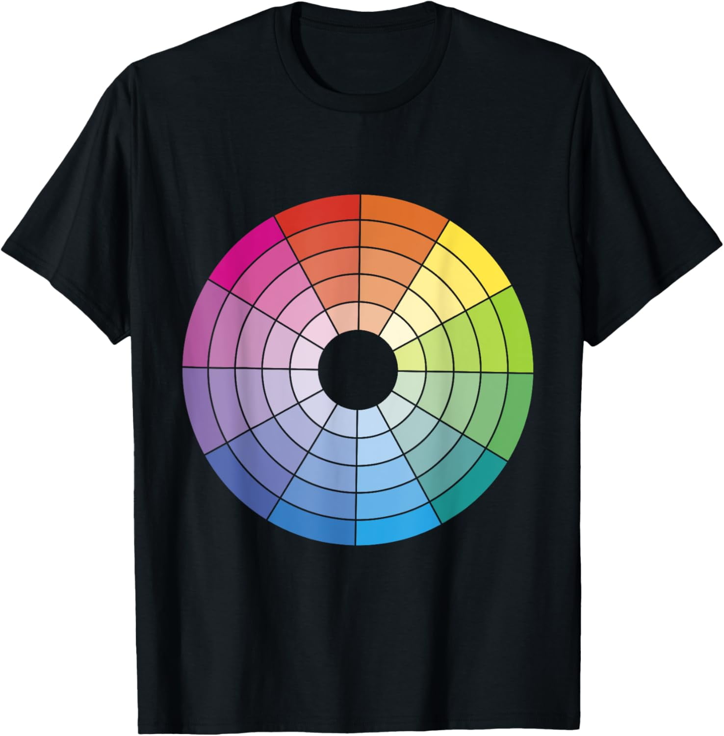 Colour Wheel Chart Color Hex Artist T-Shirt - Walmart.com