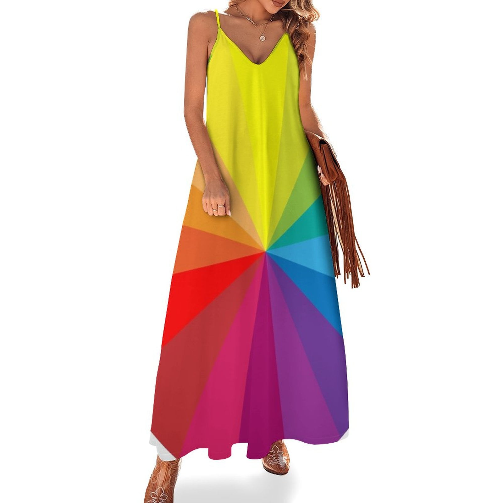 Colour Wheel Sleeveless Dress summer dresses womens women's clothing ...