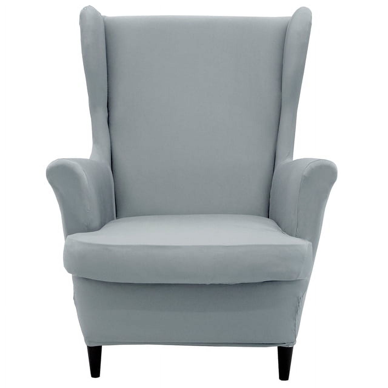Colour Wing Chair Covers Stretch Wingback Armchair Cover with Seat ...