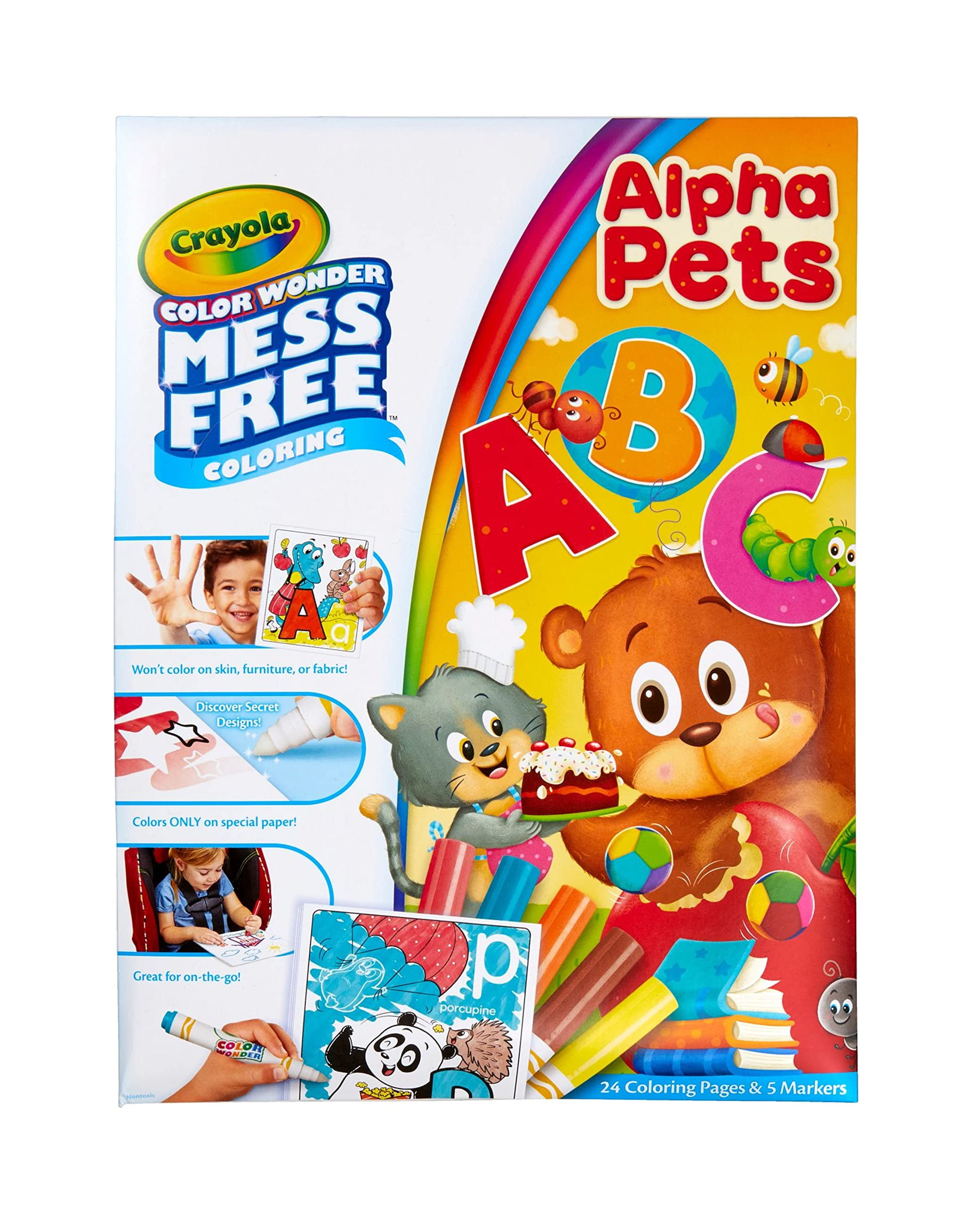 Colour Wonder Alpha Pets Mess-Free Coloring Pages for Toddlers.|Colour ...