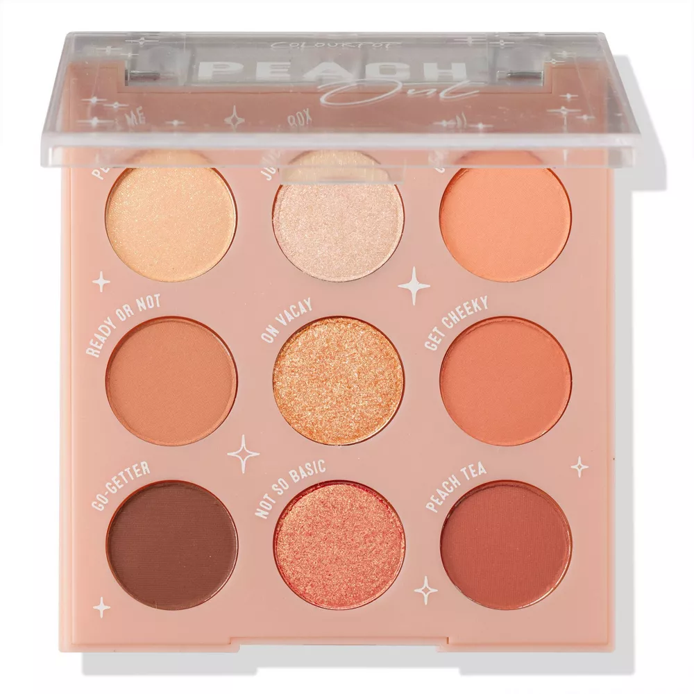 ColourPop Pressed Powder Eyeshadow Makeup Palette in Peach Out, 0.3oz ...