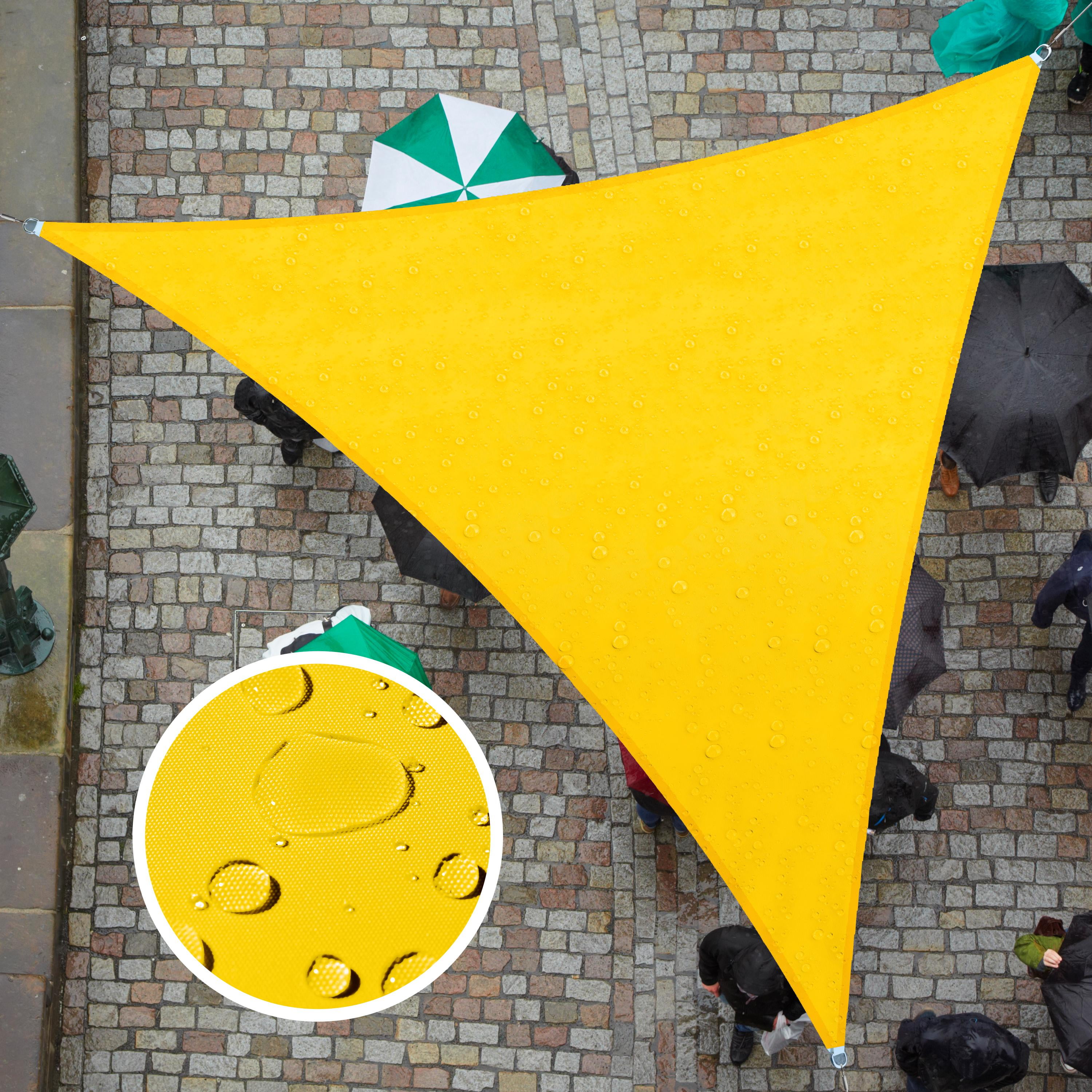 ColourTree 11' x 14' x 17.8' Custom Size Yellow Triangle Waterproof Sun ...