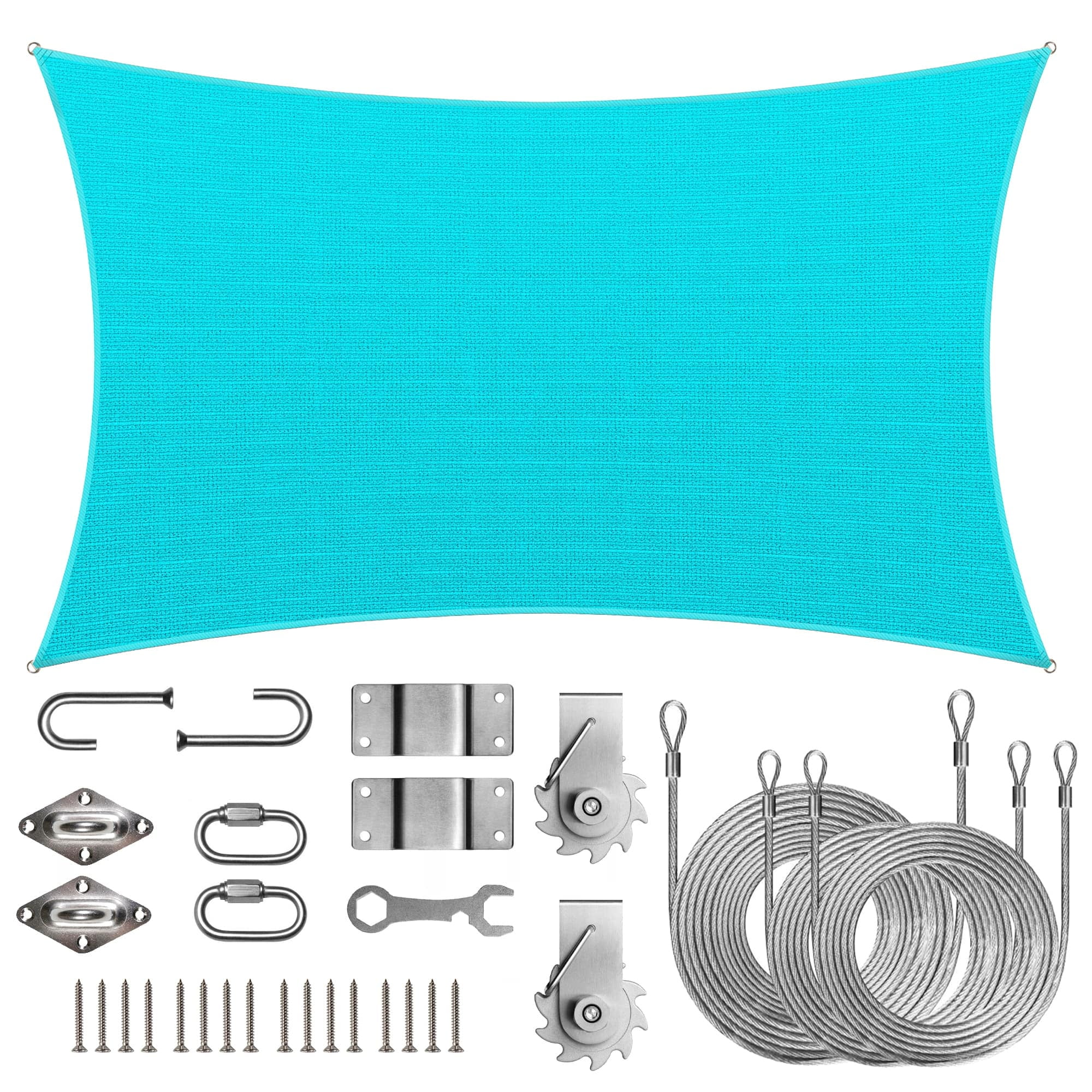 ColourTree 14' x 21' x 25.2' Gray Right Triangle Sun Shade Sail Canopy ...
