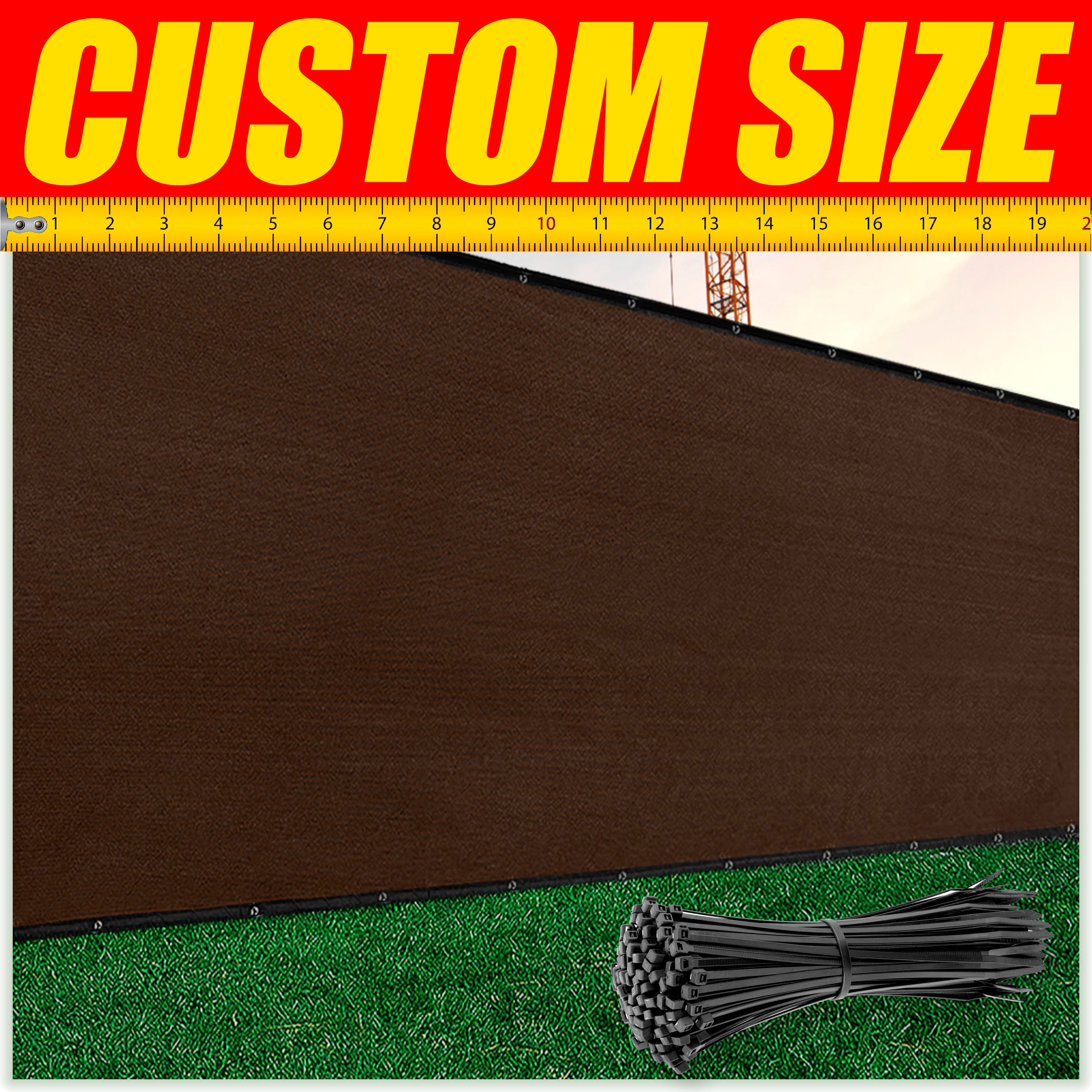 ColourTree 5'x50' Brown Fence Privacy Screen, Heavy Duty, Zip Ties ...