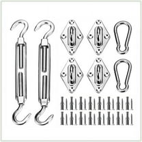 ColourTree 10 Inch Hardware Kit for Triangle Sun Shade Sail Canopy, 316 ...