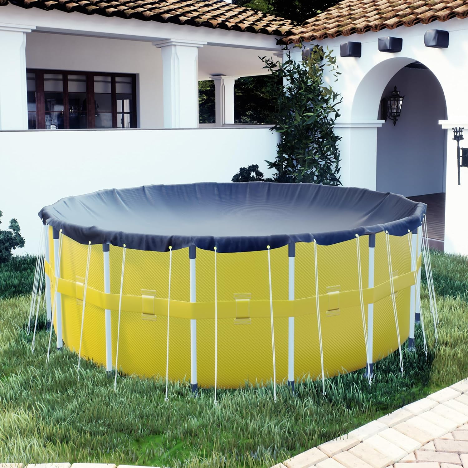 ColourTree 6' Round Winter Swimming Pool Cover Waterproof Tarps for ...