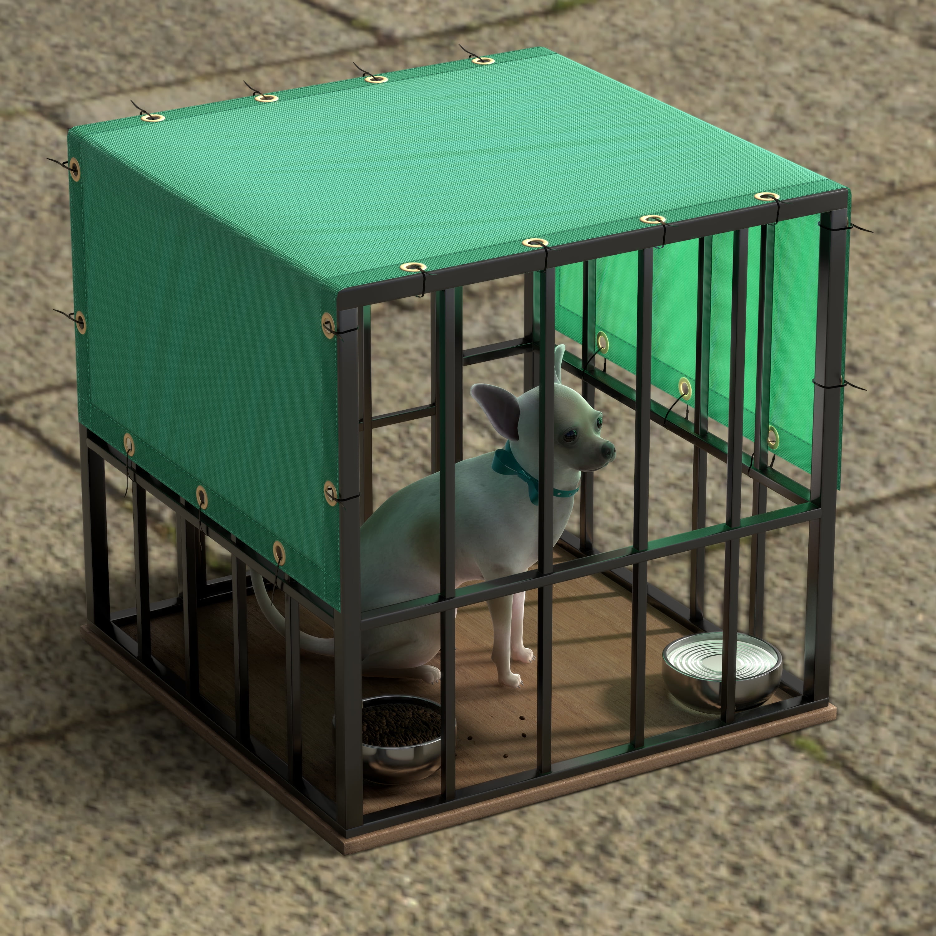 ColourTree 90% Sunblock Fabric 5x6' Turquoise Custom Size Waterproof ...