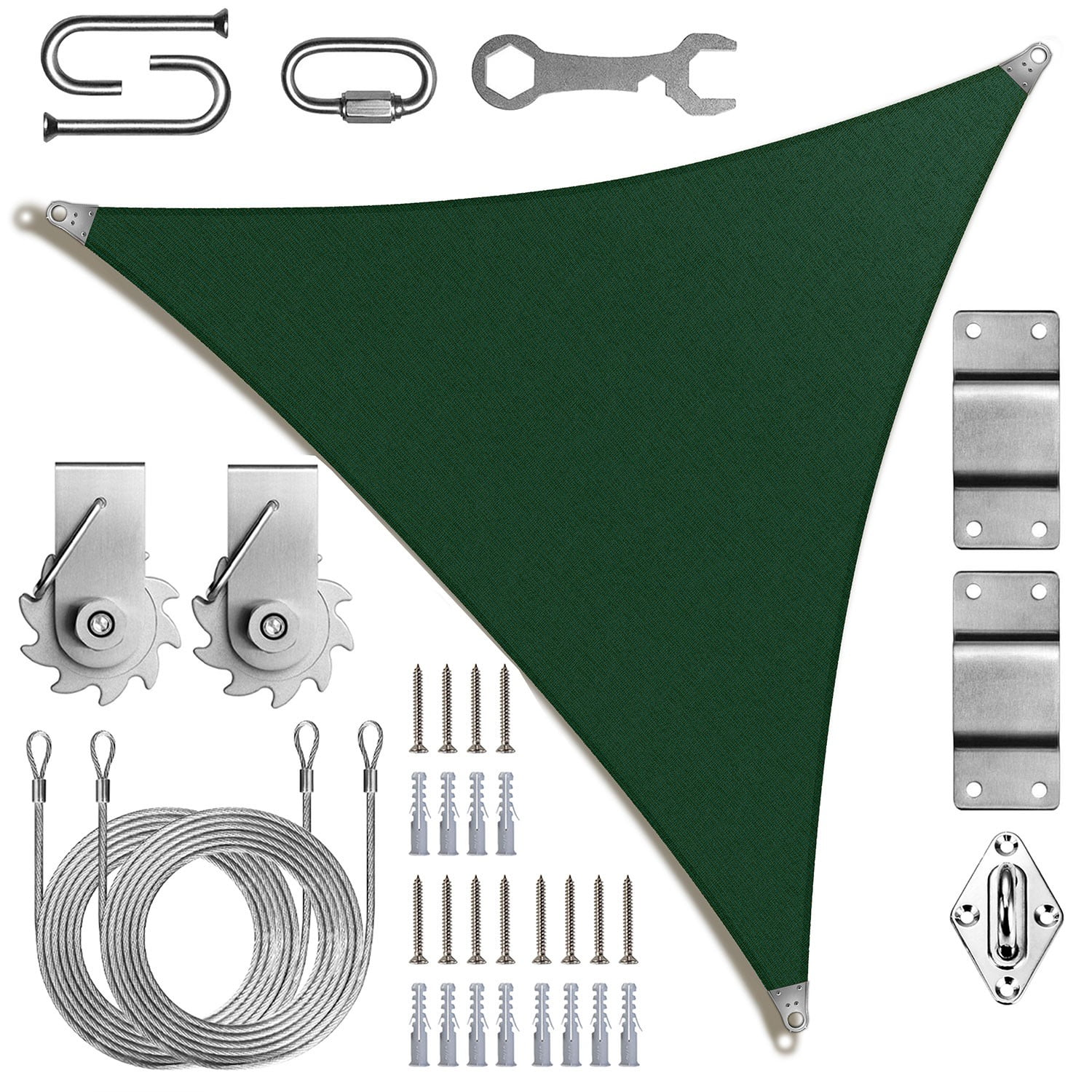 ColourTree Commercial Standard Heavy Duty Super Ring Sun Shade Sail ...
