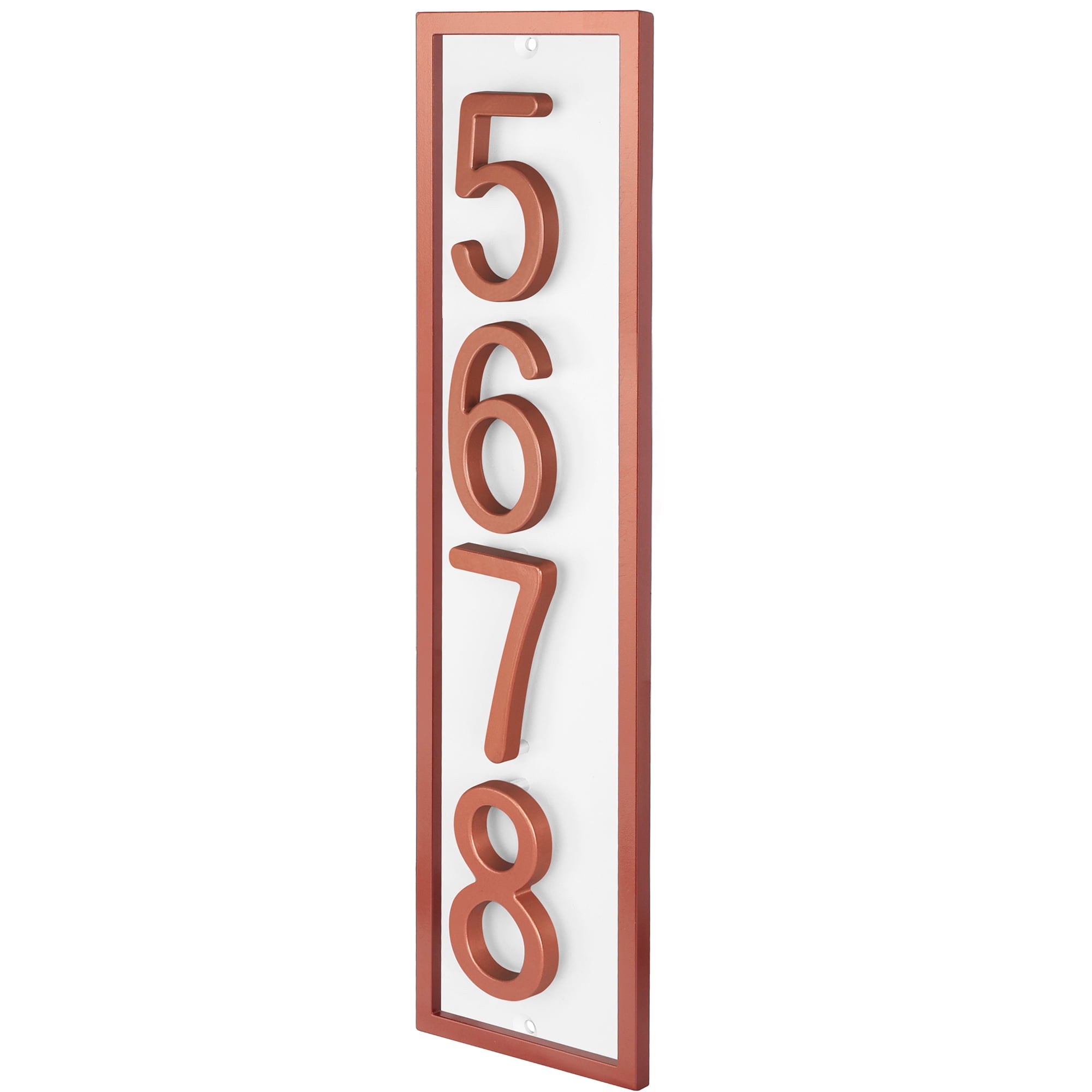 ColourTree Floating House Numbers Sign, Personalized Vertical or ...