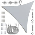 ColourTree Gray Triangle Sun Shade Sail Canopy with Hardware Kit ...
