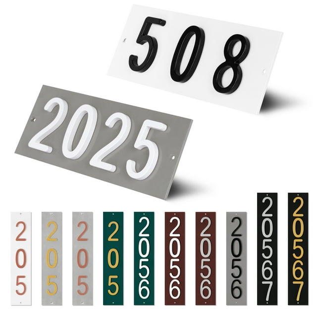 ColourTree Personalized Flush Mount House Numbers Address Street Sign ...