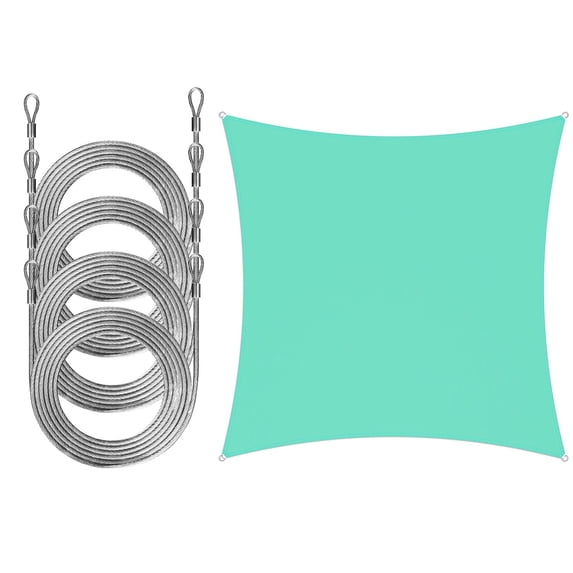 ColourTree Rectangle Sun Shade Sail with 4 Steel Cables - 95% UV Block ...