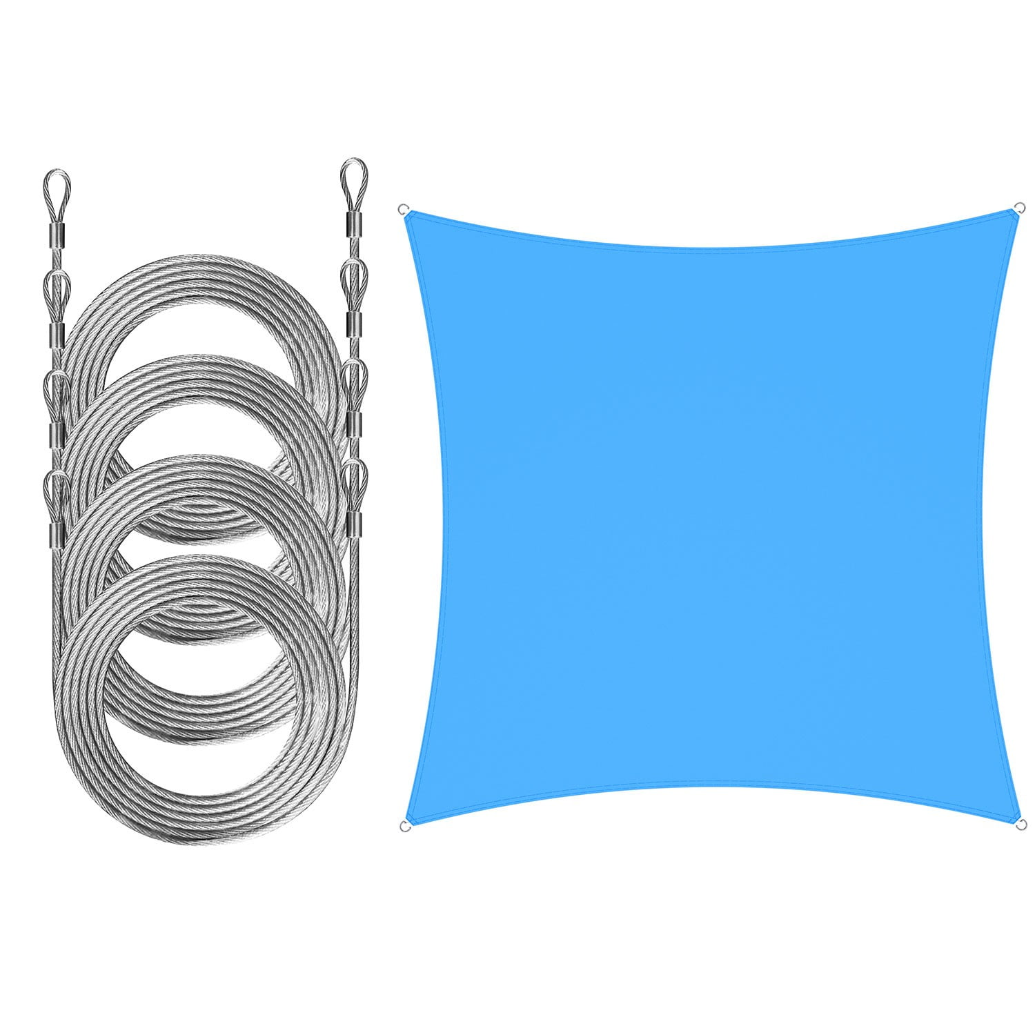 ColourTree Rectangle Sun Shade Sail with 4 Steel Cables - 95% UV Block ...