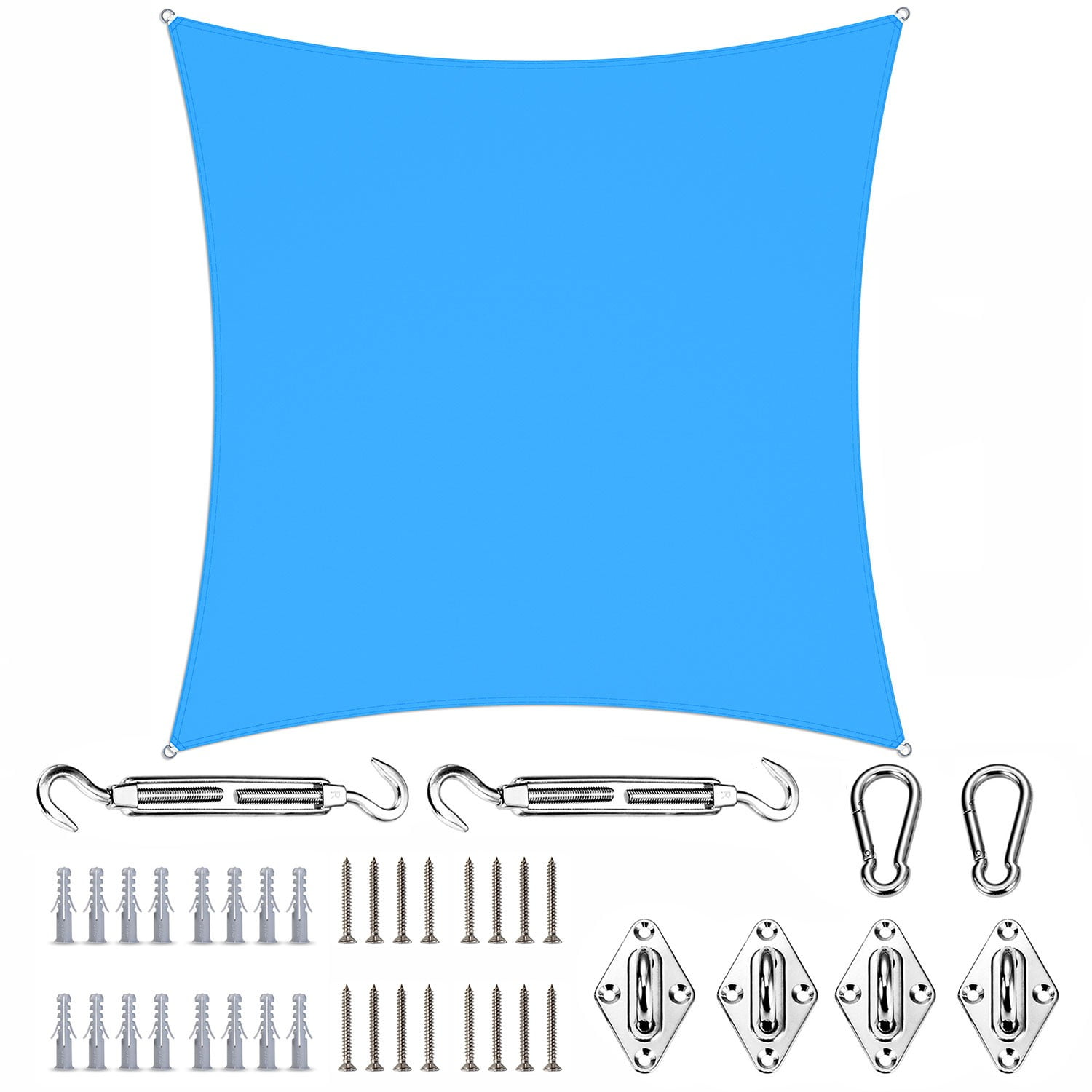 ColourTree Rectangle Sun Shade Sail with Hardware Kit - 95% UV Block ...