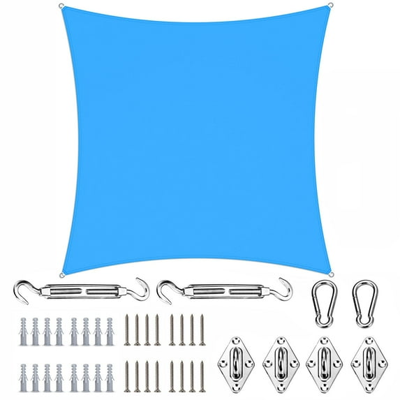 ColourTree Rectangle Sun Shade Sail with Hardware Kit - 95% UV Block ...