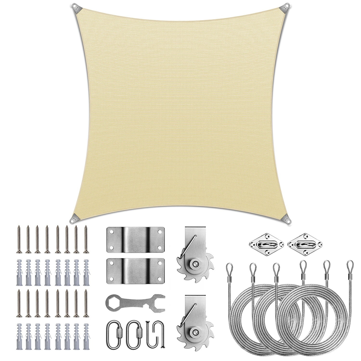 ColourTree Rectangle Super Ring Sun Shade Sail Canopy Awning Shades ...