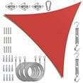 ColourTree Red Triangle Sun Shade Sail Canopy with Hardware Kit ...