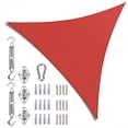 ColourTree Red Triangle Sun Shade Sail Canopy with Hardware Kit - UV ...
