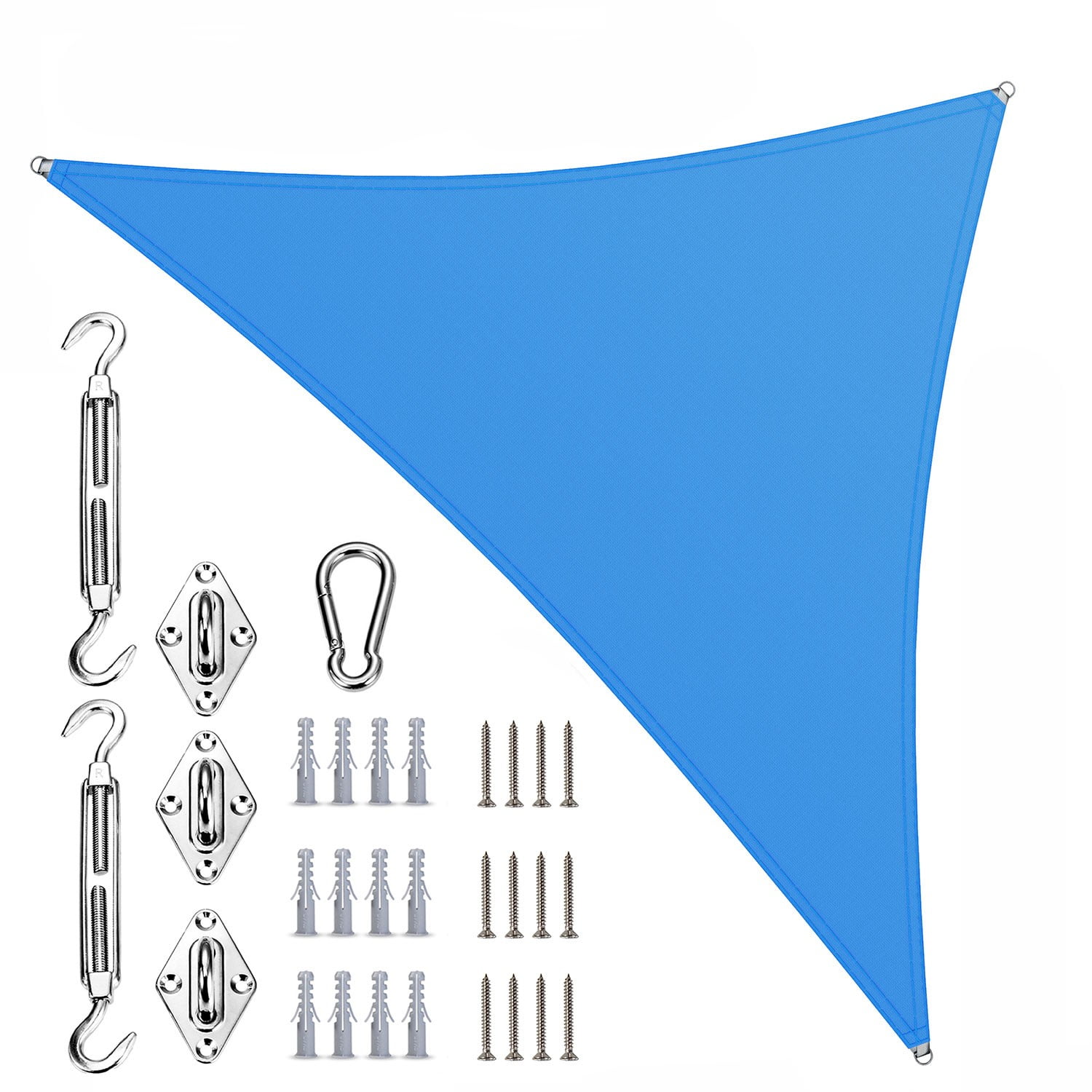 ColourTree Triangle Sun Shade Sail with Hardware Kit - 95% UV Block ...