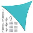 ColourTree Turquoise Triangle Sun Shade Sail Canopy with Hardware Kit ...