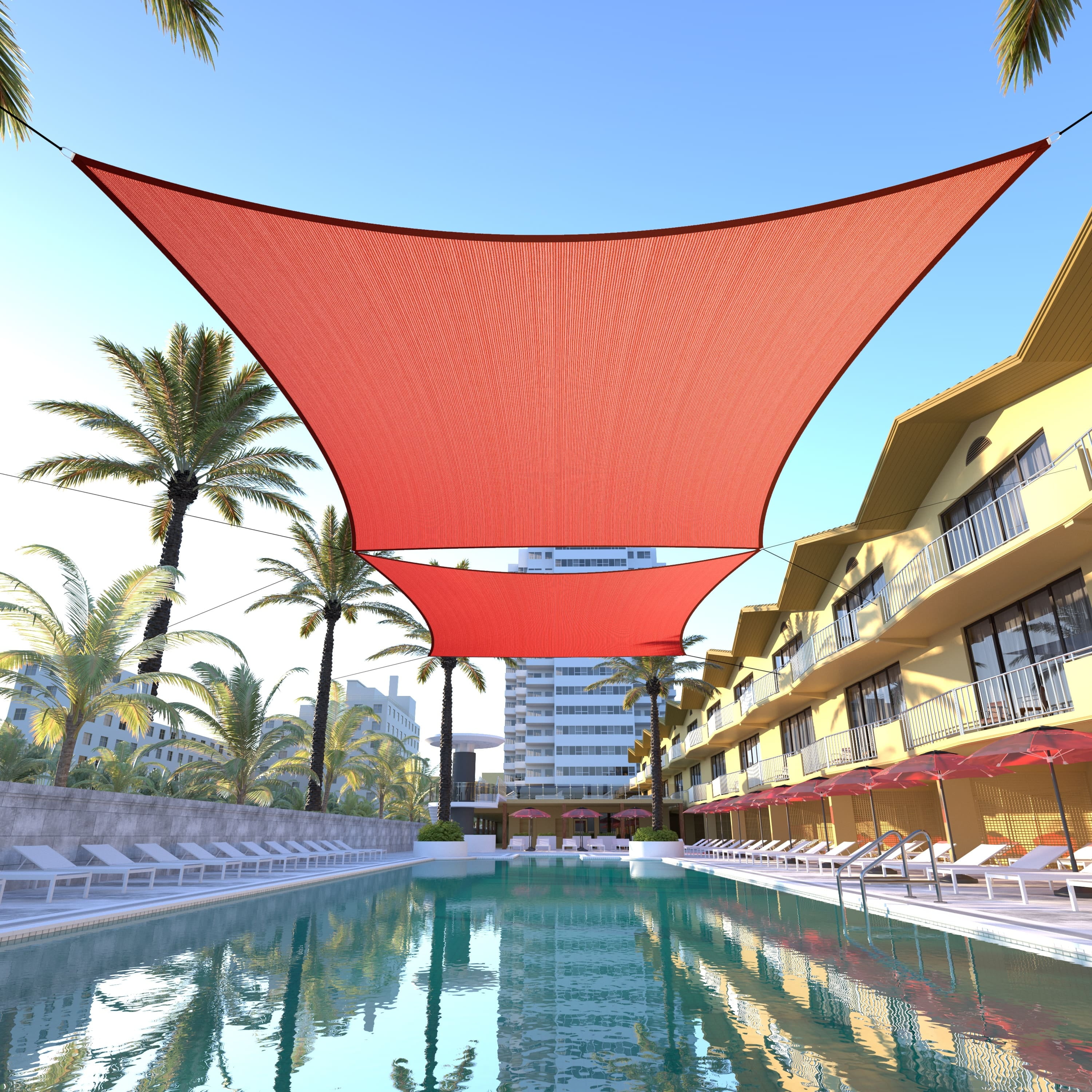ColourTreeUSA Rectangle Sun Shade Sail HDPE Mesh Fabric Screen Canopy ...