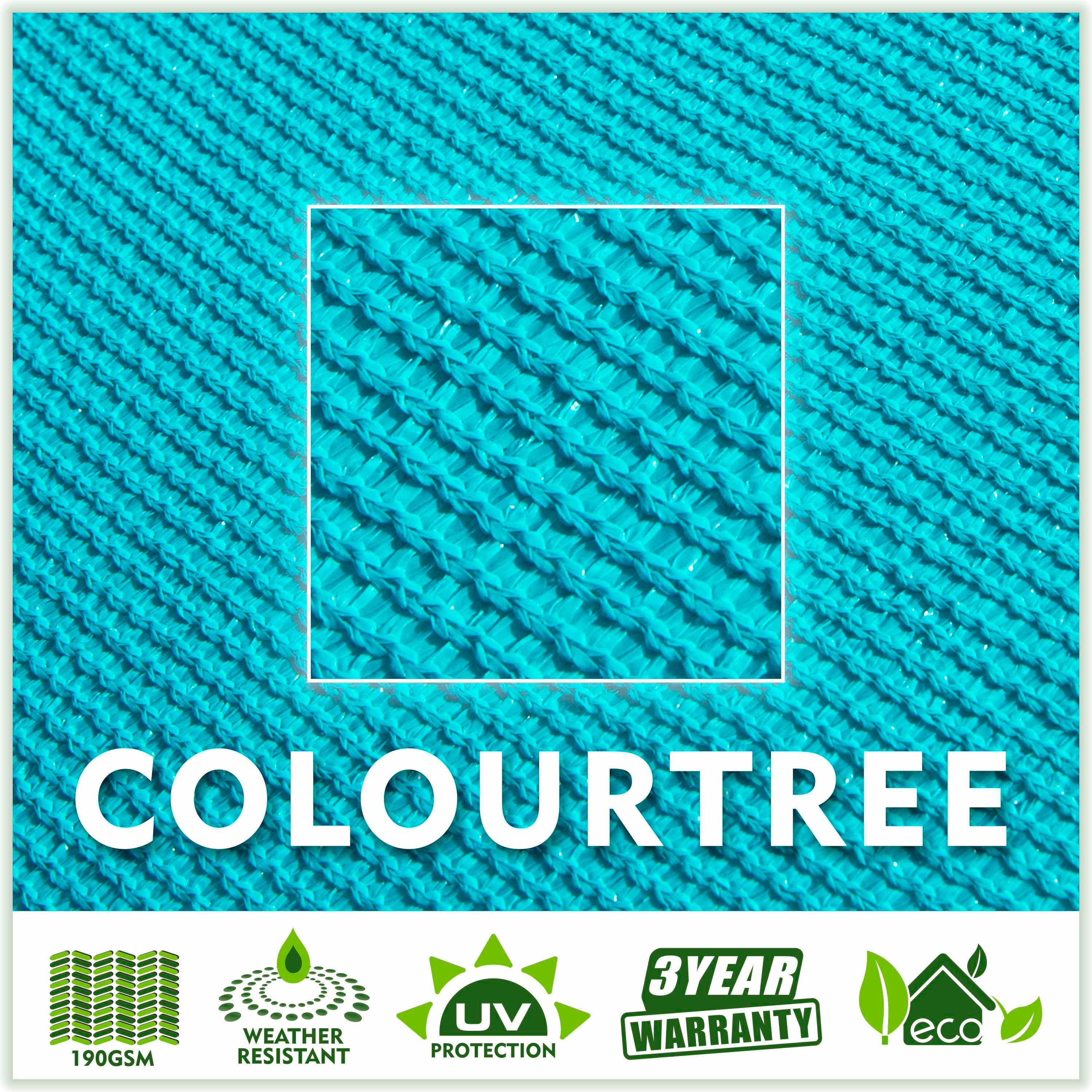 ColourTreeUSA Right Triangle Sun Shade Sail w/Cable Ropes HDPE Mesh ...