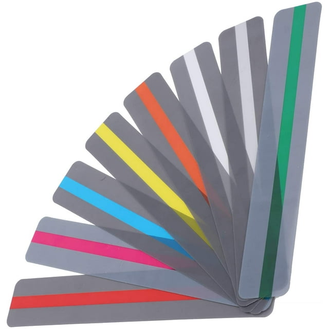 Coloured Bookmark Colored Overlays Bookmark,8Pcs Reading Strips Guided ...
