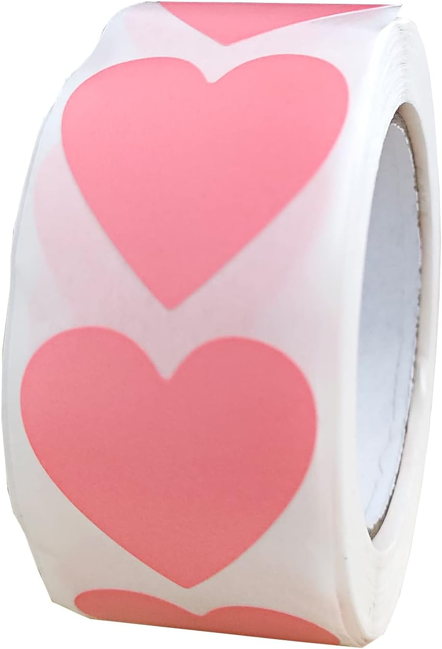 Coloured Heart Stickers 500 Pcs 25mm Pink Self Adhesive Heart Labels ...