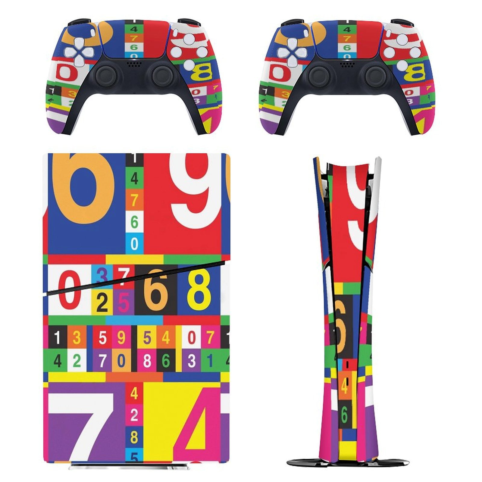 Coloured Numbers PS5/PS5 Pro/PS5 Slim Digital Disc Skin Sticker For ...