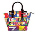 Coloured Numbers Rivet Fashion One-Shoulder Women's Handbag Tote Bag ...