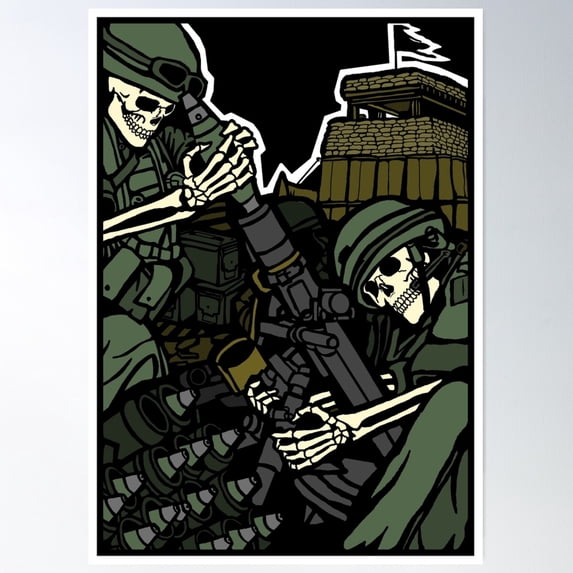 Coloured Skeleton Crew Poster Wall Art, Modern Wall Decor For Living ...