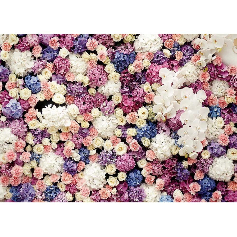 Colourful Beautiful Flowers Photography Backdrop Vinyl Cloth Background ...