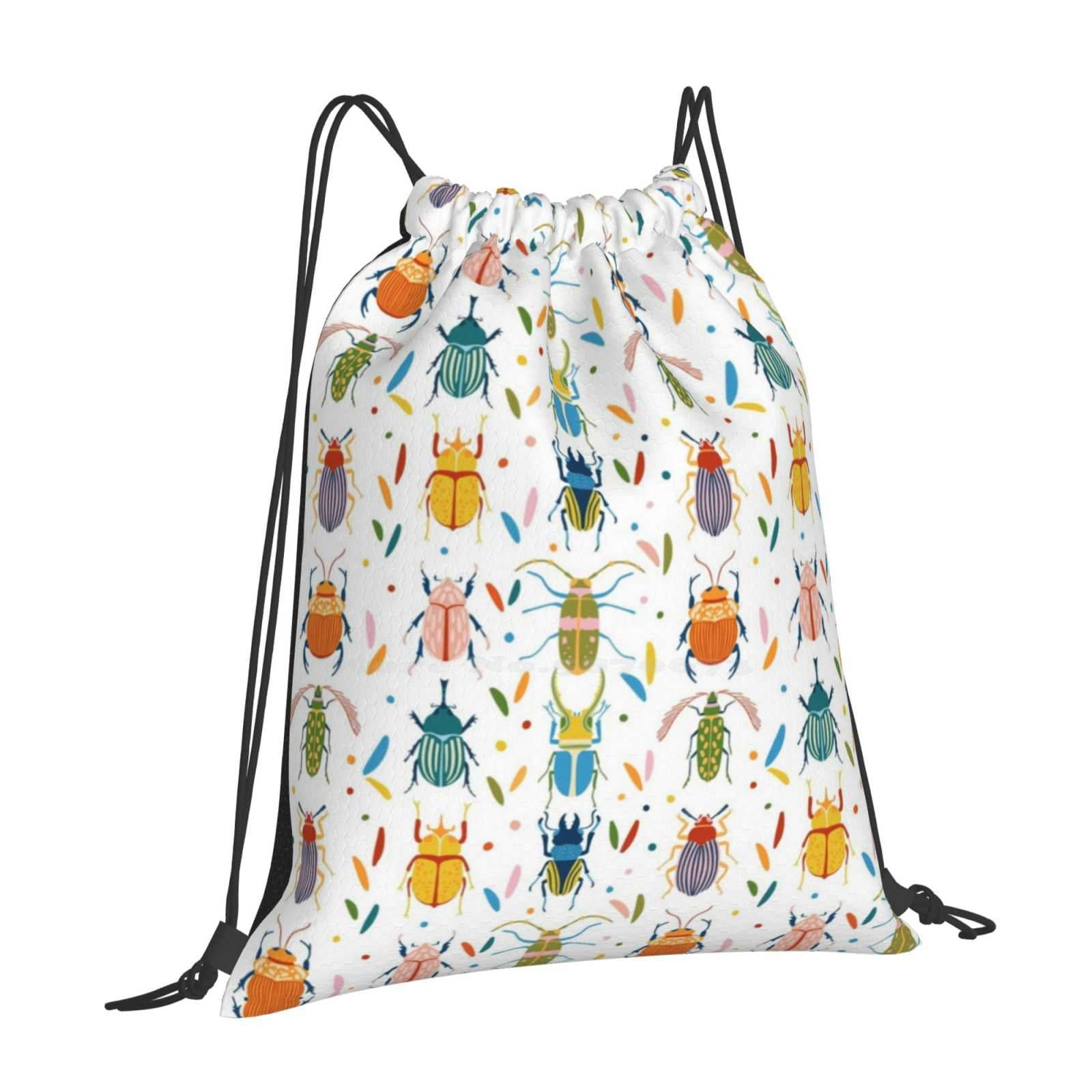 Colourful Beetles Pattern Design Laptop Travel Bags Beetles Spring Bugs ...